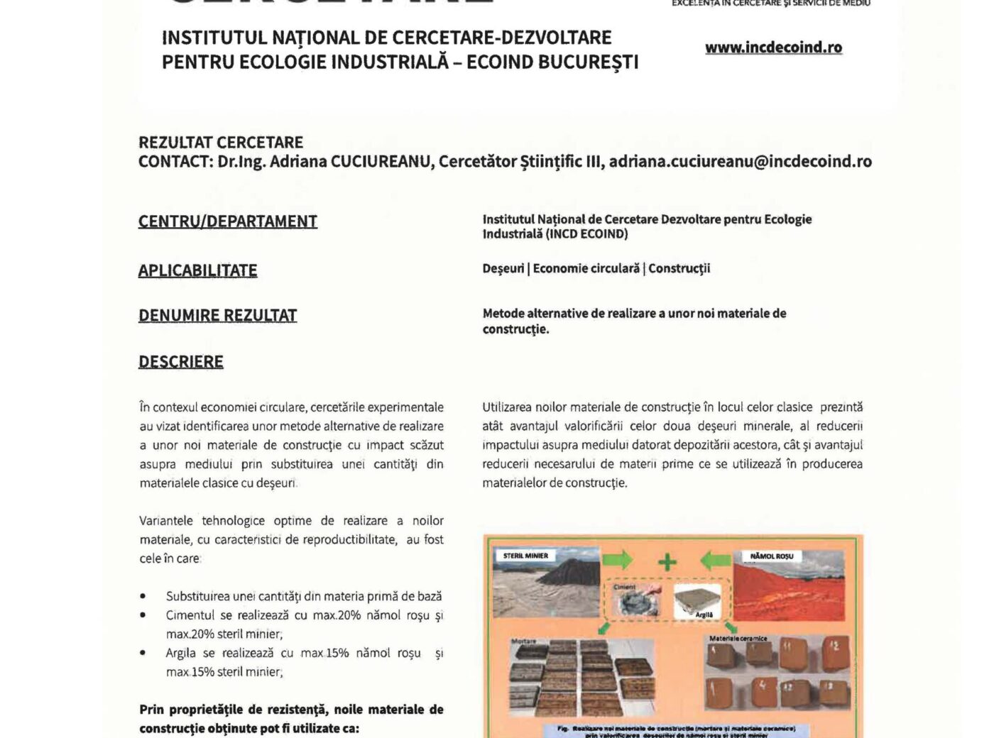 Centrul de Transfer Tehnologic – CTT - ECOIND